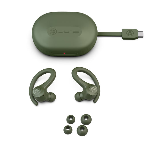 JLab GO Sport+ True Wireless Earbuds Green